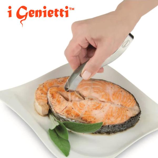 シンプルなデザインのステンレス製の骨抜きです。手になじむカーブが付いており、握り易い構造になっています。【ブランド】ジェニエッティ　i Genietti（イパック IPAC）【ブランド国名】イタリア【寸法】123mmｘ19mmｘ20ｍｍ【容...
