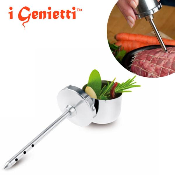 肉の内部にスパイスを注入できるステンレス製の調理器具です。耐久性に優れるステンレスの材質を採用しています。肉の内部に直接スパイスを注入することができるので、短時間で風味をつけられます。BBQ、ステーキ、ローストポーク、チキンなどに最適な調理...