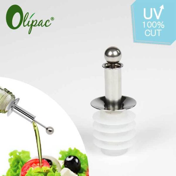 イタリア・オリパックの１８-１０ステンレスオリーブオイルボトル（ディスペンサー・オイルコンテナ）の交換用ボールポアラーです。一般的なオリーブオイルのガラスボトルにもご使用頂けます。（適応穴内径Φ１８〜Φ２２ｍｍ）耐食性に優れた１８-１０ステ...