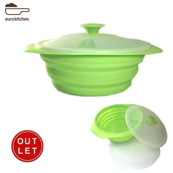 電子レンジやオーブンでも使えるシリコン製のキャセロールです。折りたたんでコンパクトに収納可能です。ガス火が無くても調理できる、便利なシリコンキッチングッズの折りたたみキャセロールです。ポップコーンメーカーとしても丁度良いサイズです。折りたた...