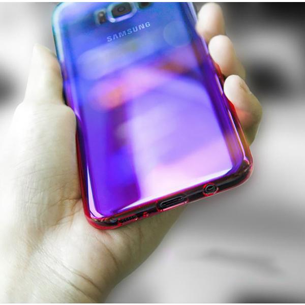 ・激安 大人気！オーロラブルーに見える変色、グラデーションTPU サムスン ギャラクシー S8 S8+のケースです・角度によってオーロラブルーカラーの光が反射されます。とても綺麗なケースです　*一部の写真はiphoneのもので代用しておりま...