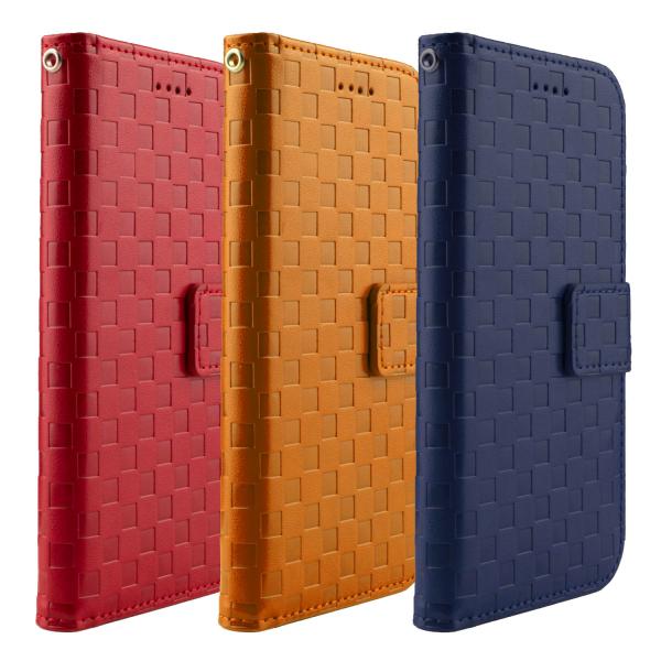 スタイリッシュで目を引く型押しの格子柄♪個性的かつ洗練されたデザインでおしゃれにスマートフォンを保護しますスタンド機能やカードポケット付きで多機能なケースです●対応機種・Xperia 5 V / SOG12 / SO-53D / SO53D...