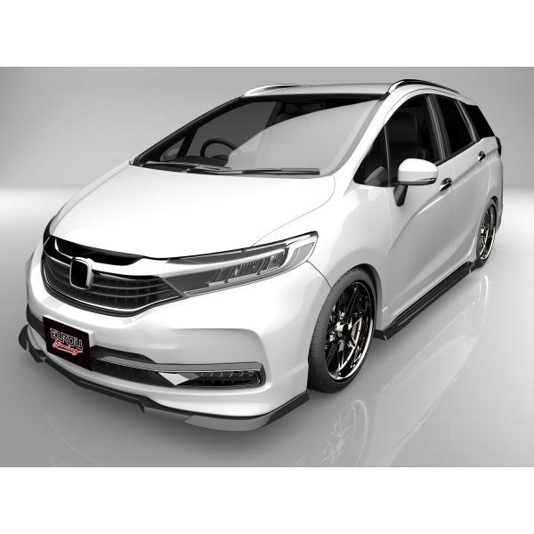 シャトル GK8 GK9 GP7 GP8 前期 フロントアンダースポイラー サイドステップ 2点キット エアロパーツです。平成27年5月〜令和1年4月までの前期型に装着できます。※【注意！】※<BR>画像は他のグレード車種になり...