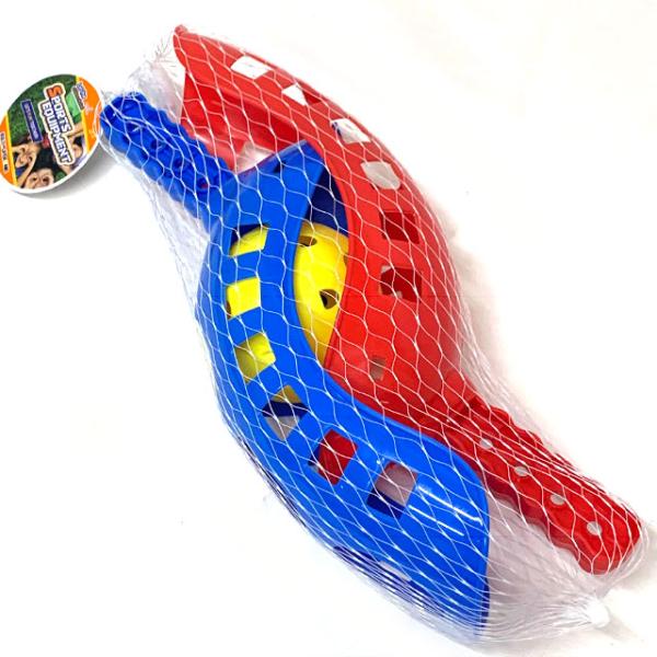 大人も子供も遊べます！アウトドアの遊びに！親子で！友達同士でどうぞ！　お外で手軽にキャッチボール！■商品サイズ：【ラケット】長約39×最大幅約13×最大厚約6cm　　　　　　　　　 【ボール】直径約６cm■１セットのセット内容：ラケット２個...