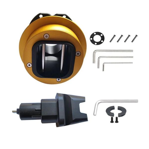 Fanatec互換品 QR2 Pro バンドル (type-c) クイックリリース (Fanatec ホイール側 &amp; Qr2 ベース側用) CNC 加工 陽極酸化仕上げ対応機種はPCでご確認ください