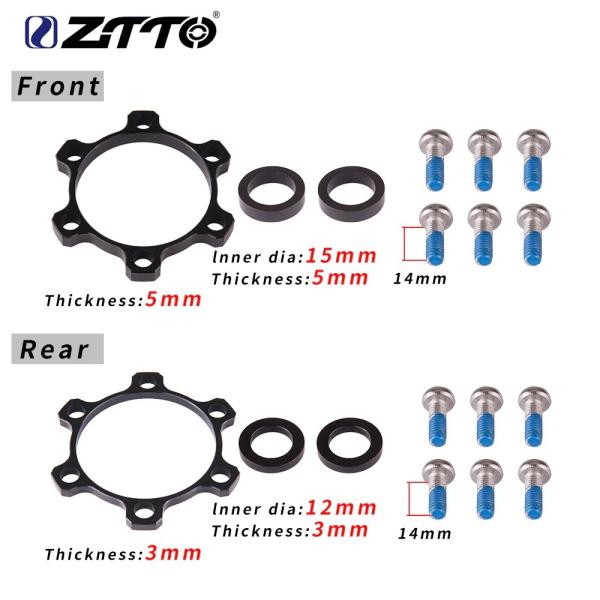 ZTTOブーストハブアダプターこのキットを使用すると、フロント100x15mmから110x15mm、リア142x12mmから148x12mmに変更できます6ボルトハブ、スルーアクスルのみに適合 センターロックには適合しません。