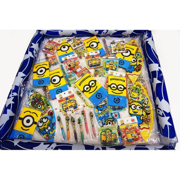 【商品番号】 No.1603　ミニオンズキャラクター文具＆おもちゃつり大会(80名様用)【内容】 キャラクター文具・おもちゃ（アソート）と釣り竿のセットです。町内会のイベントや、お店でのイベント、子供会のイベントと、お手軽にミニイベントがで...