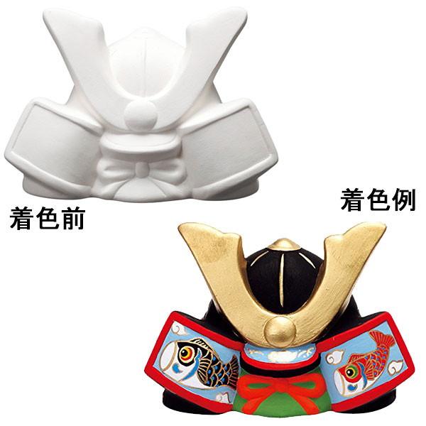 こどもの日手作り工作キット　お絵かき陶器貯金箱　かぶと(兜)【商品番号】 No.24582　1個No.24583　10個【商品説明】 雛祭りのイベントや子供会、販促などにお絵描きグッズです。色を塗るだけで、オリジナルかぶと(兜)の貯金箱が完...