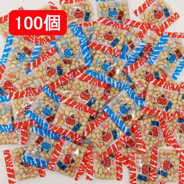 【商品番号】 No.3770　お配り用アイテム　節分豆　大豆8ｇ　100袋【セット内容】赤鬼又は青鬼柄袋入り豆8g×100袋【大きさ】7cm×6.5cm【素材】大豆(国産)【単位】100袋セット【備考】袋柄は、アソートになります。