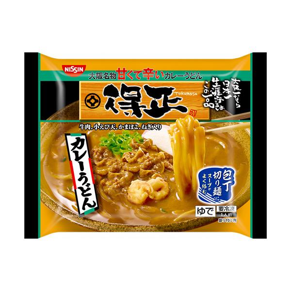 (商品説明)「得正」ならではの甘辛い味わいの濃厚なカレースープとしなやかでコシとつるみのある麺が特長の一杯です。牛肉、小えび天、かまぼこ、ネギ入り。(原材料）めん〔小麦粉（国内製造）、食塩／加工でん粉〕、スープ〔カレーフレーク、麦芽糖、砂糖...