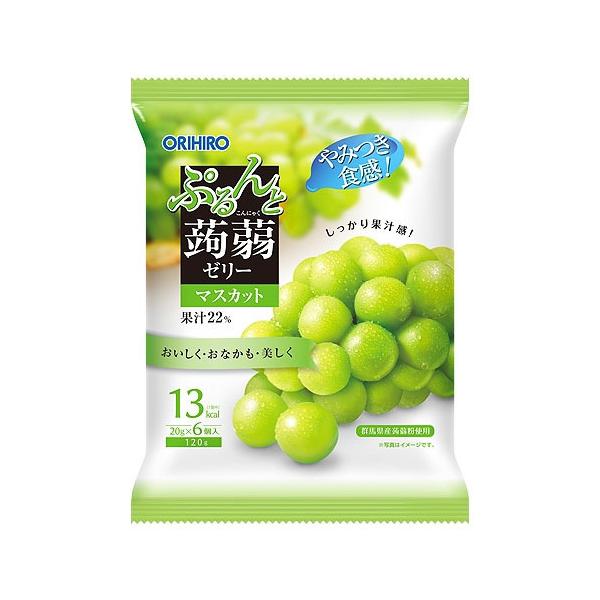 [ 商品説明 ]果汁をたっぷり配合した、押し出して食べる新タイプのパウチゼリーです。小腹がすいた時の手軽なおやつとしてお召し上がりください。[ 原材料 ]果糖ぶどう糖液糖（国内製造）、果汁（マスカット、リンゴ）、砂糖、還元水飴、蒟蒻粉／酸味...