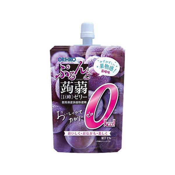 [ 商品説明 ]蒟蒻粉配合でぷるんとした食感と、みずみずしい果物感も楽しめる、0kca（*）の美味しい巨峰味の蒟蒻ゼリーです。冷やすとよりいっそう美味しく召し上がれます。のどに詰まらせないよう、中身を押し出しながらよくかんでお召し上がりくだ...