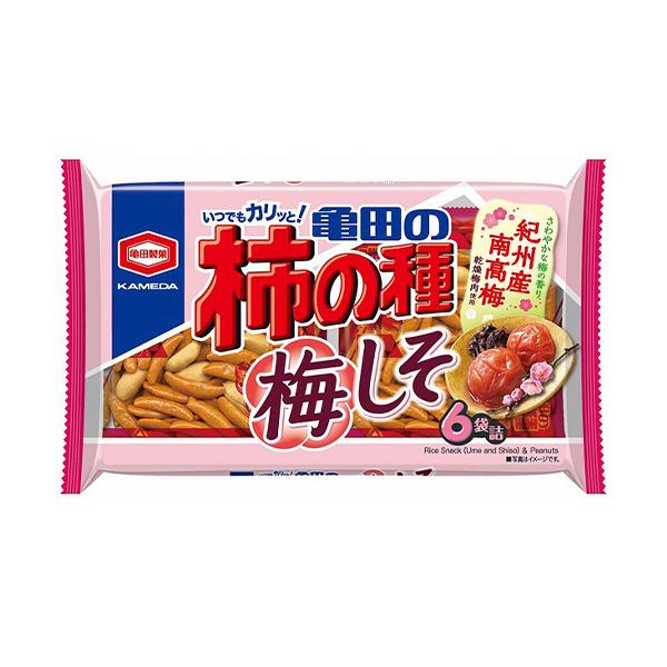 (商品説明)紀州産南高梅から作った乾燥梅肉を使用。爽やかな梅しその香りがおやつにぴったりです。(原材料）うるち米粉（国産）、でん粉、ピーナッツ（ピーナッツ、植物油脂、食塩）、しょうゆ、梅しそシーズニング、砂糖、魚介エキス調味料、たん白加水分...