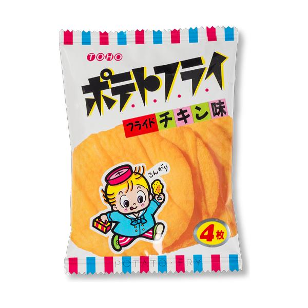 【商品説明】ポテトフライフライドチキン味揚げたてのチキンの香りにスパイシーなガーリックとジンジャーを加えた本格派。人気NO.1の超ロングセラー商品【原材料】小麦粉（国内製造）、植物油脂、砂糖、馬鈴薯（遺伝子組み換えでない）、コーンスターチ（...