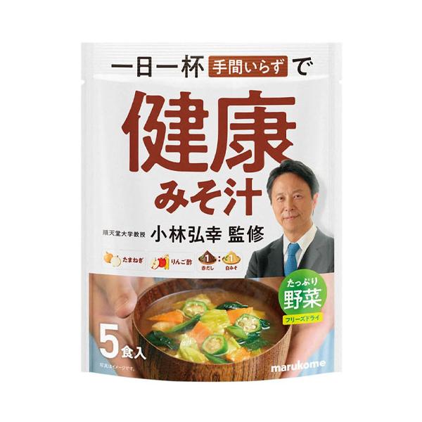 [商品説明]順天堂大学医学部小林弘幸教授監修の即席みそ汁レシピを再現する赤だしと白みそ、たまねぎ、りんご酢を配合。具材のキャベツ、にんじん、オクラ、小松菜はシャキシャキとした食感を味わえます。[原材料]調味みそ[豆みそ（国内製造）、米みそ、...