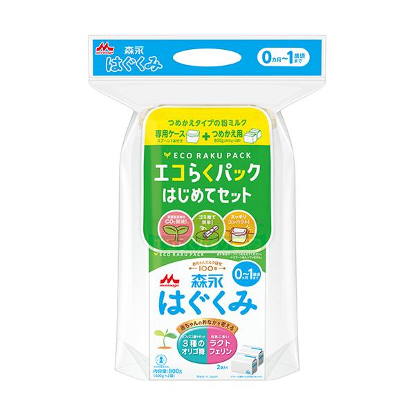 「森永はぐくみ」は、母乳に近い量のたんぱく質、初乳に多いラクトフェリン、３種類のオリゴ糖などを配合し、栄養成分の量とバランスを母乳に近づけたミルクです。「エコらくパック」はママの声から生まれた日本で唯一(*)の「つめかえ」タイプ。ミルクが入...