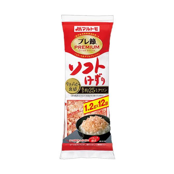 [商品説明]「プレ節」を、ふわふわっとやわらか食感の薄さ25ミクロンに削りました。料理にふりかけやすい5mm幅の削りぶしです。（25ミクロン＝0.025mm）[原材料]かつおのかれぶし（鹿児島県枕崎製造）[栄養成分]1袋（1.2g）当たり：...