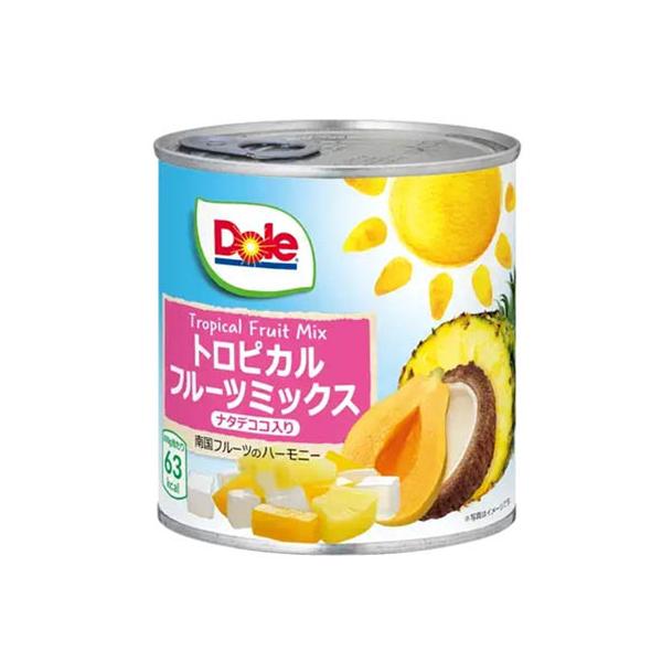 【商品説明】　パイナップルとパパイヤのトロピカルフルーツにナタデココをトッピングしました。【原材料】　果実（パインアップル、パパイヤ）、ナタデココ、砂糖、クエン酸【栄養成分】　（100ｇあたり）熱量63kcal、タンパク質0.2ｇ、脂質0ｇ...