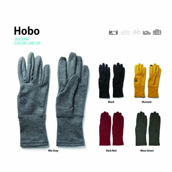 ハンズオングリップ Handson grip Hobo ホーボー メリノウール グローブ 手袋 タッチパネル対応 防寒グローブ インナーグローブ レイヤリング 登山【商品説明】Hoboメリノウールと独自形状で、包み込まれるような気持ちよさメ...