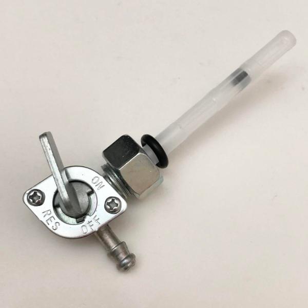 直接燃料タンクに取り付ける燃料コックキャブレターと接触するのを避ける為などに使用可能かと思います。ON/OFF切り替えのみのシンプルな作りです。商品サイズホース：φ4.5ネジ：M14×ピッチ1.0対応メーカー:HONDA用適合車種:モンキー...