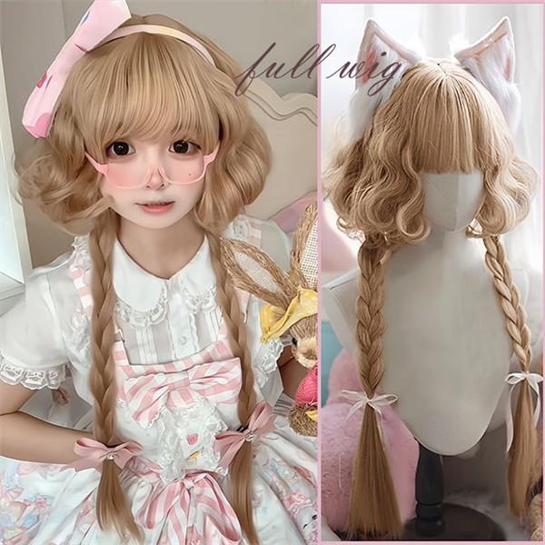 [ セット内容 ]ウィッグ/ヘアネット【※こちらの商品は、個人差等ございますので、商品ご到着後、お客様ご自身より手くしやカット等多少の調節が必要な場合もございます。】「記載のないアクセサリー　小物等は付属しません」 [ カラー ]ブラウン[...