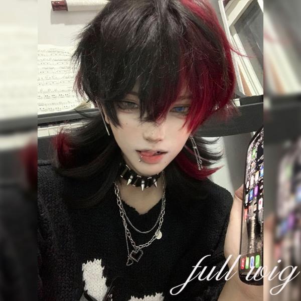 [ セット内容 ]ウィッグ/ヘアネット【※こちらの商品は、個人差等ございますので、商品ご到着後、お客様ご自身より手くしやカット等多少の調節が必要な場合もございます。】「記載のないアクセサリー　小物等は付属しません」[ カラー ]レッド[ 素...