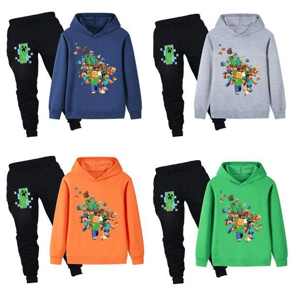新品未使用送料無料◆2025新品Minecraft パーカー ズボン 2点セット 春秋 大人気 キャラクターグッズ カジュアルウェア男の子 女の子 可愛い キッズ グッズ 子供服 誕生日 グッズ プレゼント◆カラー：写真参照【生地】：ポリエ...