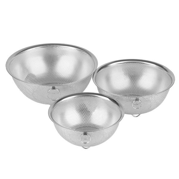 製品サイズ:(約)15cm/外径16.5×高さ8.5cm、18cm/外径19.5×高さ9cm、21cm/外径22.5×高さ10cm製品重量:(約)15cm/0.1kg、18cm/0.13kg、21cm/0.16kgザルの深さ:(約)15cm...