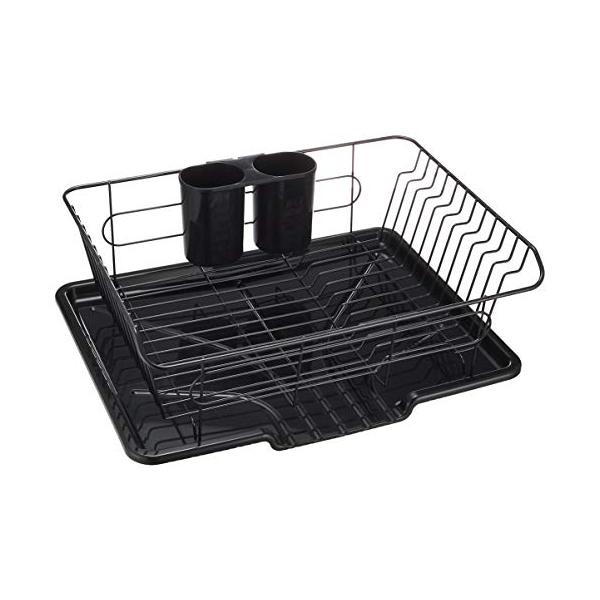 色:ブラック商品重量:0.78キログラムお皿を立ててすっきり水切り製品サイズ(約):幅40×奥行30.5×高さ15cm(水切りポケット含まず)生産国:本体バスケット/中国、トレー・水切りポケット/日本