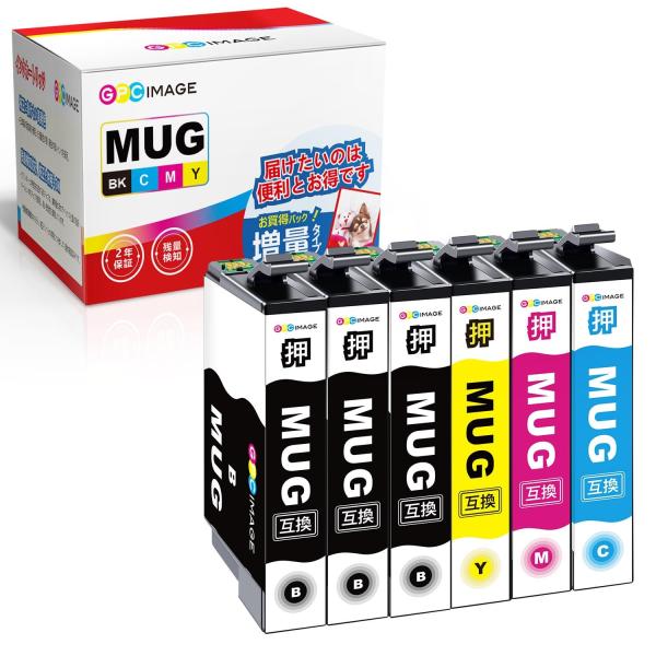 ★【製品仕様】エプソン 用 インク マグカップ MUG-4CL 4色セット+ MUG-BK 黒2本 、合計6本の増量セットです。★【対応機種】当社の MUG-4CL 互換インク は EW-452A 、EW-052A のプリンターにご対応いた...