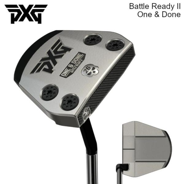 PXGのBattle Ready IIパターは、外殻が薄く、内部が空洞となっていて、射出成形のコア、そしてパター史上最薄フェースが特徴です。その結果、高慣性モーメント（MOI）設計が実現し、あらゆるストロークで優れた打音と打感が得られるよう...