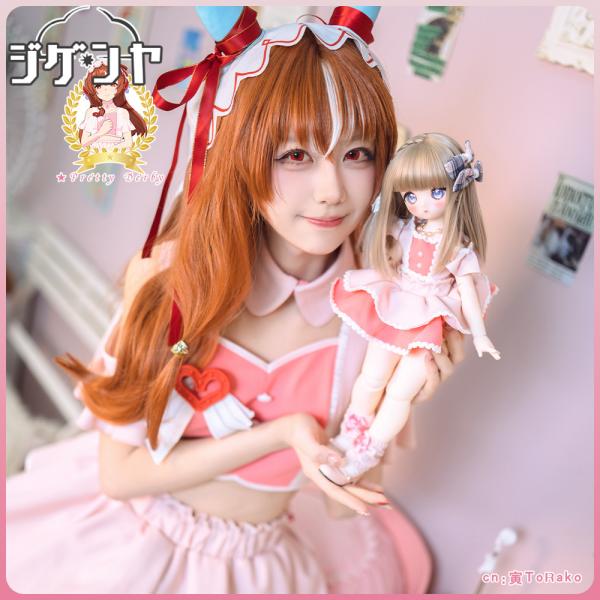 サイズについて詳しくは、商品画像の最後まで確認してください。★商品名：ウマ娘プリティーダービー　スティルインラブ　4.5周年曲　めにしゅき?ラッシュっしゅ！　コスプレ衣装★セット内容：上着+スカート+胸飾り+襟+蝶結び+頭巾+リボン+足カバ...