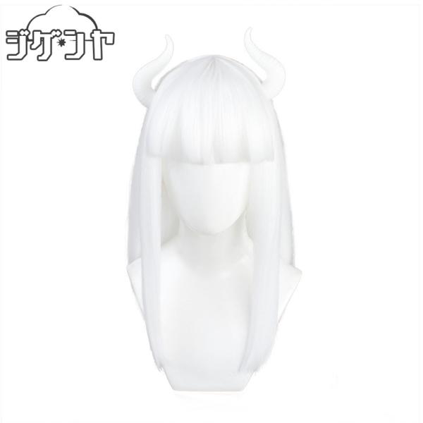 ★商品名：ヘルテイカー　Helltaker　地獄CEO　ルシファー　Lucifer　ウィッグ　かつら★セット内容：コスプレウィッグ+ウィッグ専用ネット★耐熱：耐熱★使用素材：高級繊維★色：写真とおり★状態：新品未使用品　写真はスタイリング済...