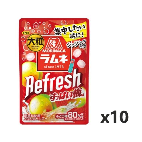 森永製菓の大粒ラムネ「すっぱい梅」は、強烈な酸味で気分をリフレッシュできる人気フレーバー。ぶどう糖80％配合で勉強や仕事の合間にも最適。シャリッとした食感と梅の爽やかな酸味がクセになる28gパウチタイプ。原材料名：ぶどう糖（中国製造）、砂糖...