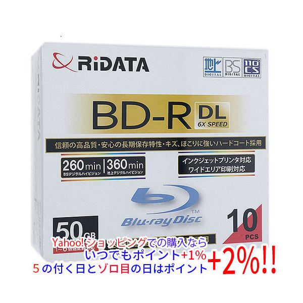 【商品名：】RiTEK ブルーレイディスク RIDATA BD-R260PW 6X.10P SC A BD-R DL 6倍速 10枚組　／　【商品状態：】新品　／　【検索用キーワード：】≪即納≫ RIDATA BD-R260PW 6X.10...