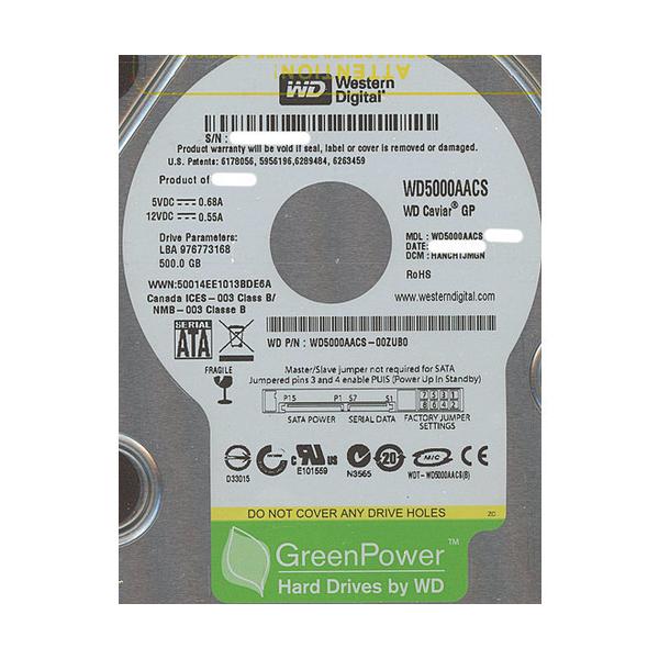 【商品名：】Western Digital製HDD WD5000AACS 500GB SATA300　／　【商品状態：】新品です。バルク品。　／　【検索用キーワード：】≪ウエスタンデジタル ハードディスクWESTERN DIGITAL ハー...