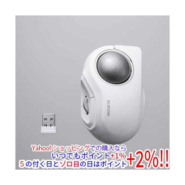 【商品名：】ELECOM bitra USB無線/Bluetoothトラックボール 5ボタン/人差し指操作 M-MT2MRSWH ホワイト　／　【商品状態：】新品　／　【検索用キーワード：】≪入力装置 エレコム マウス≫ M-MT2MRSW...