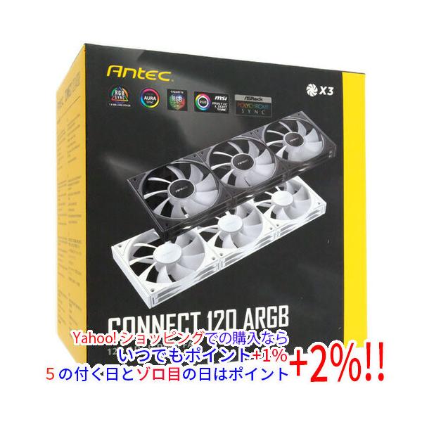 【商品名：】Antec製 ケースファン Connect 120 ARGB_3PK　／　【商品状態：】新品。　／　【検索用キーワード：】≪冷却 ケースファン 即納≫ Connect 120 ARGB_3PK　／　【型番：】Connect 12...