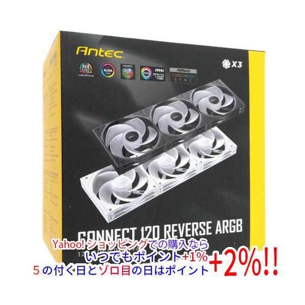【商品名：】Antec製 ケースファン Connect 120 Reverse ARGB_3PK WHITE　／　【商品状態：】新品。　／　【検索用キーワード：】≪冷却 ケースファン 即納≫ Connect 120 Reverse ARGB...