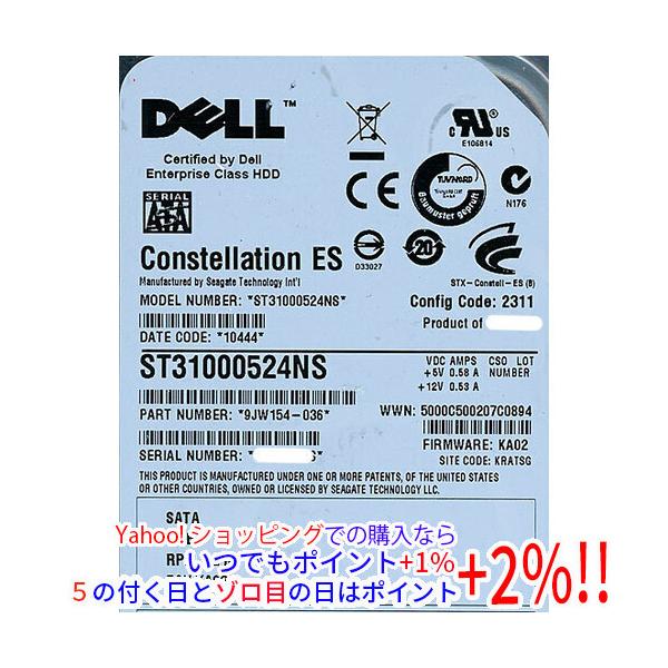 【商品名：】DELL HDD ST31000524NS 1TB SATA300 7200　／　【商品状態：】新品です。バルク品。国内正規代理店では、ありませんのでメーカー保障はございません。　／　【検索用キーワード：】≪ハードディスク ハー...
