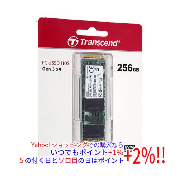 【商品名：】Transcend PCIe SSD 110S TS256GMTE110S 256GB　／　【商品状態：】新品の商品です。　／　【検索用キーワード：】≪トランセンド≫ 110S TS256GMTE110S　／　【型番：】110S...