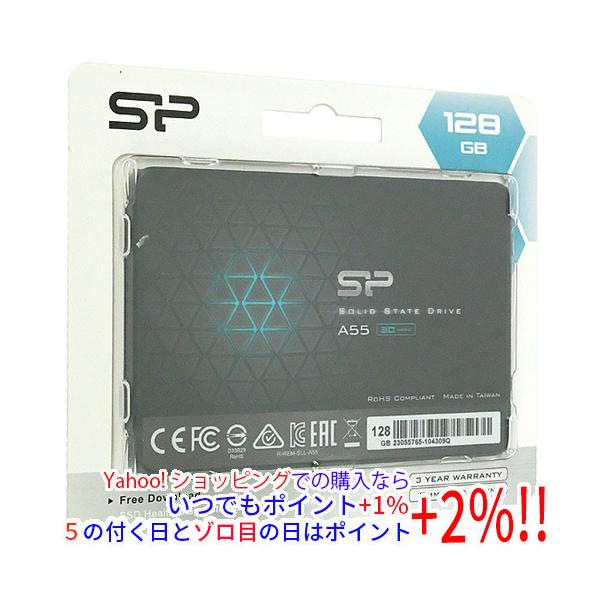 【商品名：】Silicon Power 2.5インチ SSD Ace A55 SPJ128GBSS3A55B 128GB　／　【商品状態：】新品の商品です。　／　【検索用キーワード：】≪ブラック≫ Ace A55 SPJ128GBSS3A5...