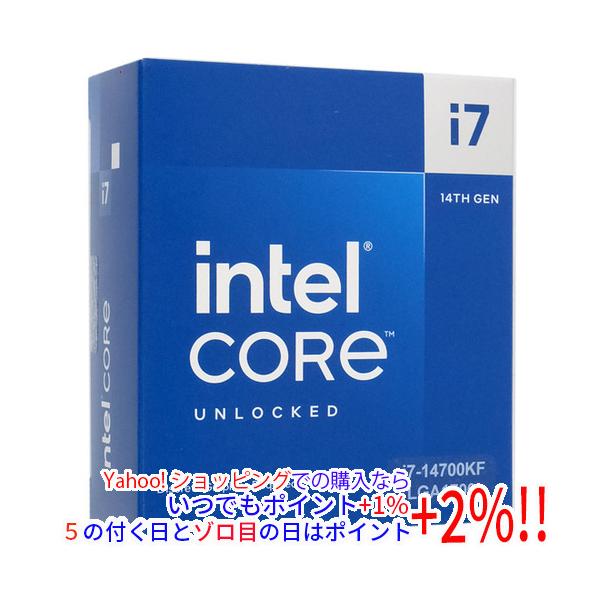 【商品名：】【新品(開封のみ・箱きず・やぶれ)】 Core i7 14700KF 3.4GHz LGA1700 SRN3Y　／　【商品状態：】新品未使用品です。開封のみ行われております。／外箱に破れや潰れ、汚れなどのダメージがあります。／（...