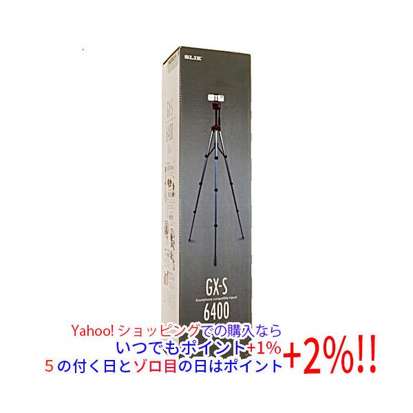 【商品名：】【新品訳あり(箱きず・やぶれ)】 SLIK スマホ三脚 GX-S 6400 ブルー　／　【商品状態：】新品の商品です。／外箱に破れや潰れ、汚れなどのダメージがあります。／（訳あり理由）／※外箱のダメージのみで、商品自体には影響ご...