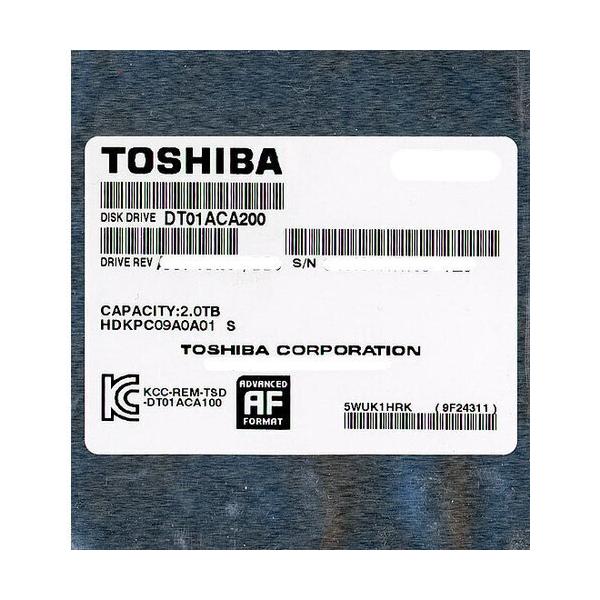 【商品名：】TOSHIBA製HDD DT01ACA200 2TB SATA600 7200 2000〜3000時間以内　／　【商品状態：】動作確認済の中古品です。／ ／ ※中古品ですので、傷、汚れ等ある場合がございます。ご理解の上、ご検討お...