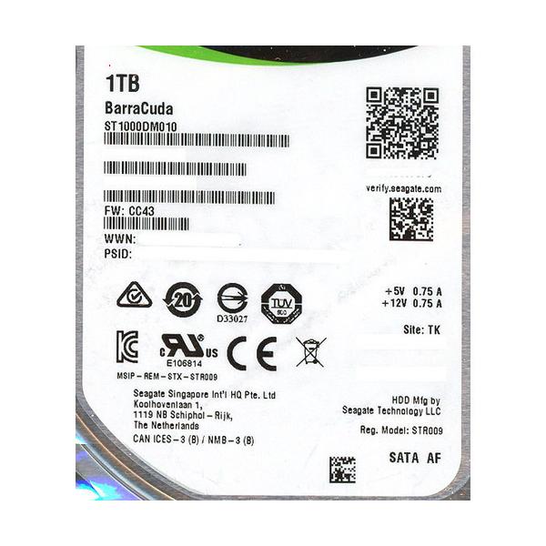 【商品名：】SEAGATE製HDD ST1000DM010 1TB SATA600 7200 0〜100時間以内　／　【商品状態：】動作確認済の中古品です。／ ／ ※中古品ですので、傷、汚れ等ある場合がございます。ご理解の上、ご検討お願いし...