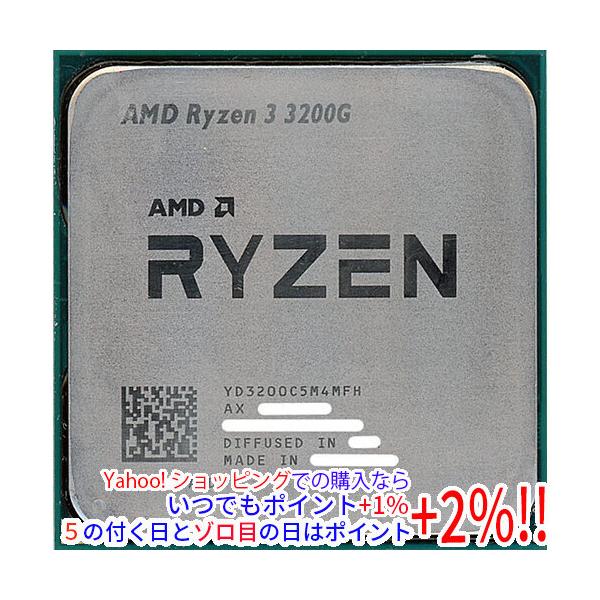 【商品名：】AMD Ryzen 3 3200G YD3200C5M4MFH 3.6GHz SocketAM4　／　【商品状態：】動作確認済みの中古品です。／ ／ ※中古品ですので、傷、汚れ等ある場合がございます。／ ご理解の上、ご検討お願い...