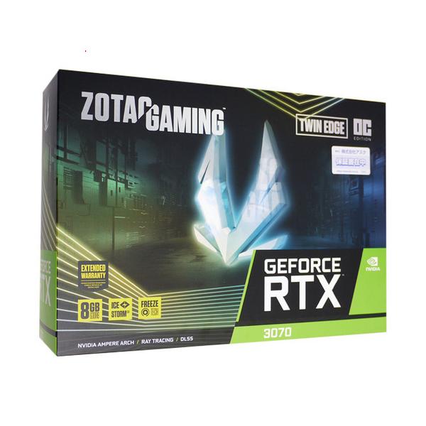 【商品名：】ZOTAC製グラボ GAMING GeForce RTX 3070 Twin Edge OC ZT-A30700H-10P PCIExp 8GB 元箱あり　／　【商品状態：】動作確認済みの中古品です。／／※中古品ですので、傷、汚...