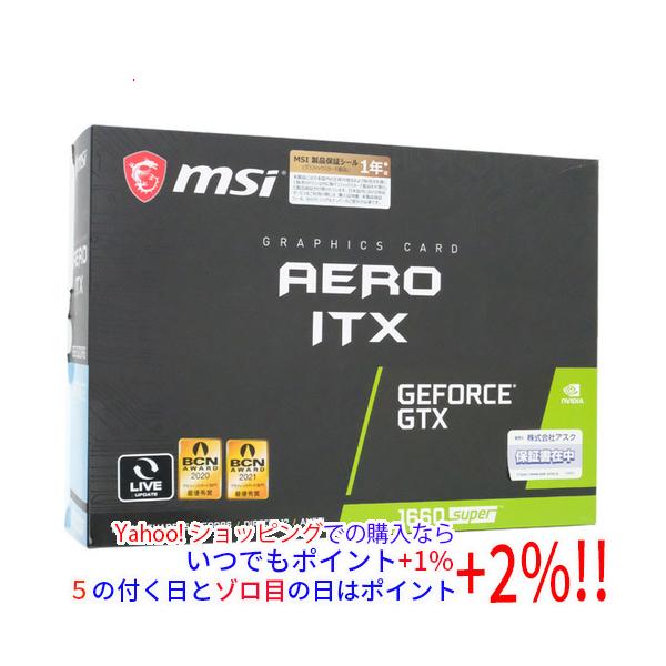 【商品名：】MSI製グラボ GeForce GTX 1660 SUPER AERO ITX PCIExp 6GB 元箱あり　／　【商品状態：】動作確認済の中古品です。／ ／ ※中古品ですので、傷、汚れ等ある場合がございます。ご理解の上、ご検...