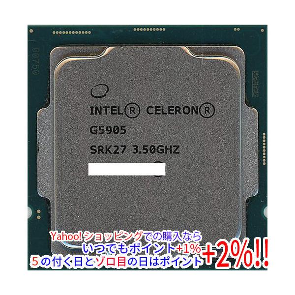 【商品名：】Celeron G5905 3.5GHz 4M LGA1200 SRK27　／　【商品状態：】動作確認済みの中古品です。／ ／ ※中古品ですので、傷、汚れ等ある場合がございます。／ ご理解の上、ご検討お願いします。　／　【検索用...